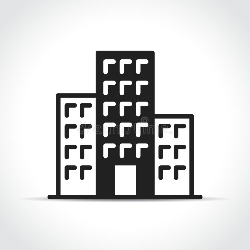 Building Icon on White Background Stock Vector - Illustration of sign ...