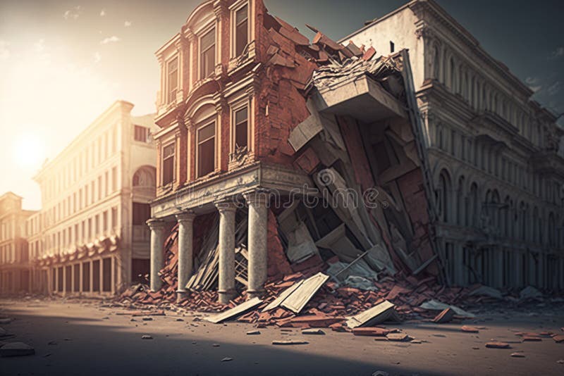 An Illustration of Building Structure Was Damaged after the Major ...