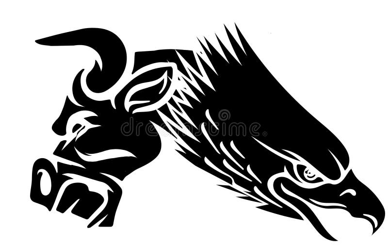 Eagle Head in Outline Style. Vector Illustration Stock Vector ...