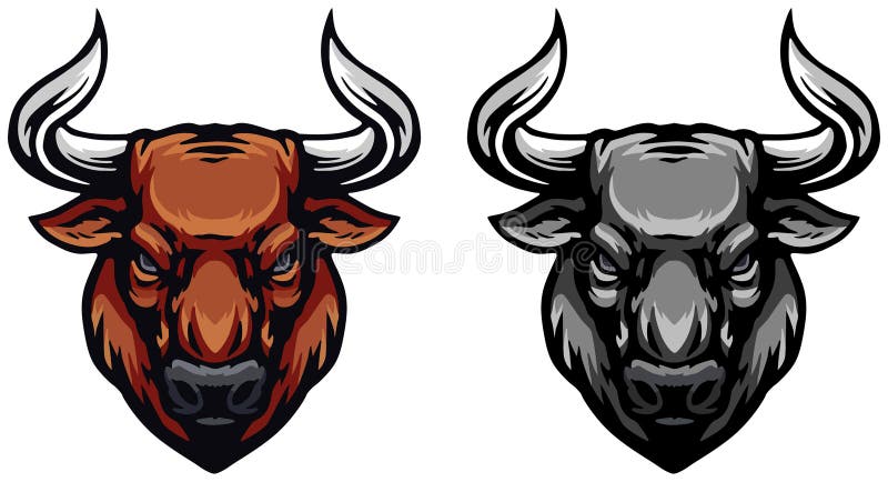 Bull Face Illustration. Wild. Face. Vector Stock Vector - Illustration ...