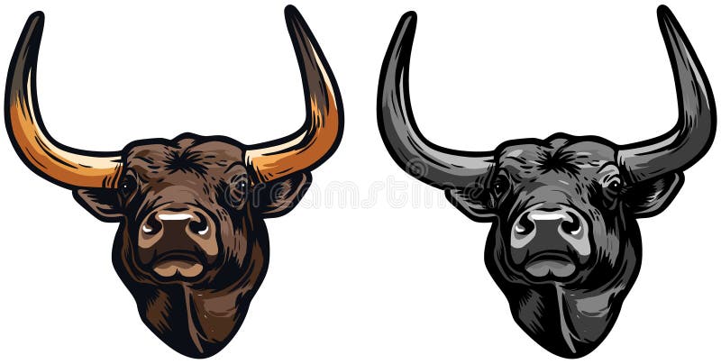 Bull Face Illustration. Wild. Face. Vector Stock Vector - Illustration ...