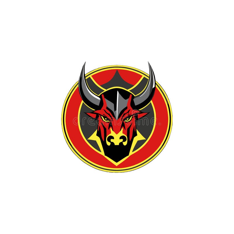 Illustration of a Bull S Head As a Matado Stock Vector - Illustration ...