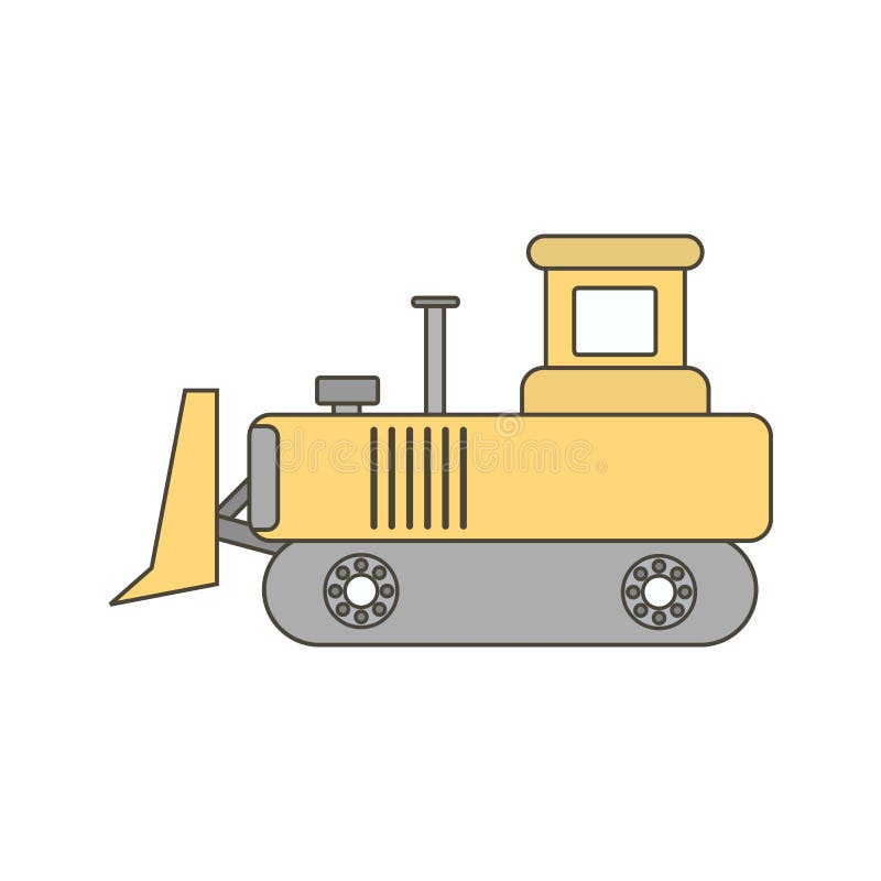 Illustration Bulldozer Icon for Personal and Commercial Use. Stock ...