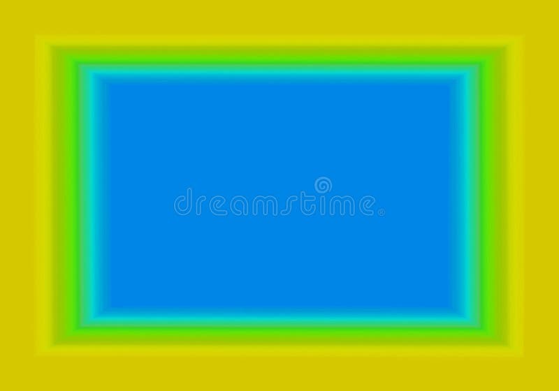 Illustration of Yellow with Sky Blue Copy Space Rectangular Frame Stock ...