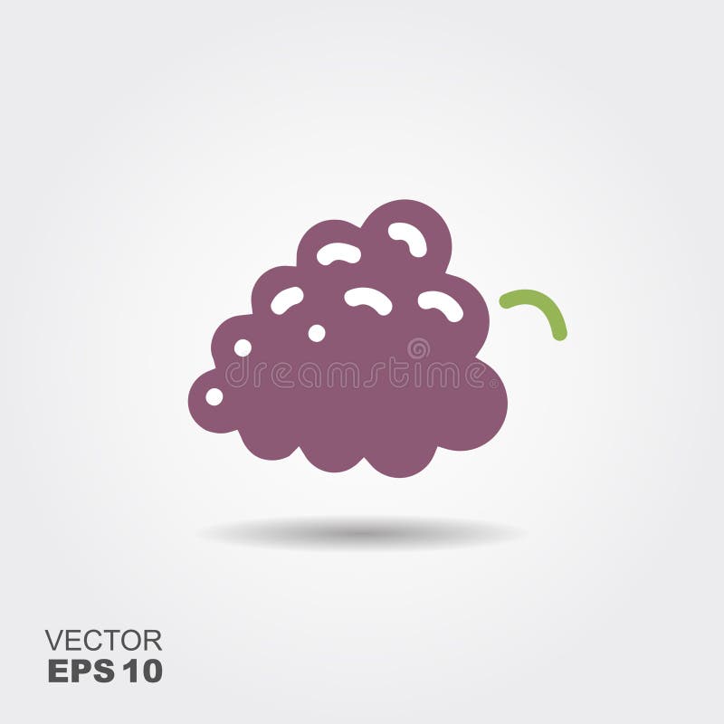 Illustration Bunch of Grapes. Flat Icon with Shadow Stock Vector ...