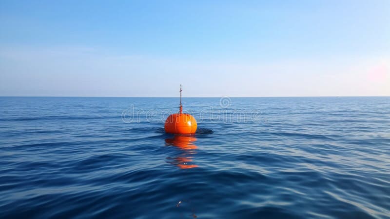Buoy Floating in Sea, Creative Digital Illustration, Nature, Sea ...