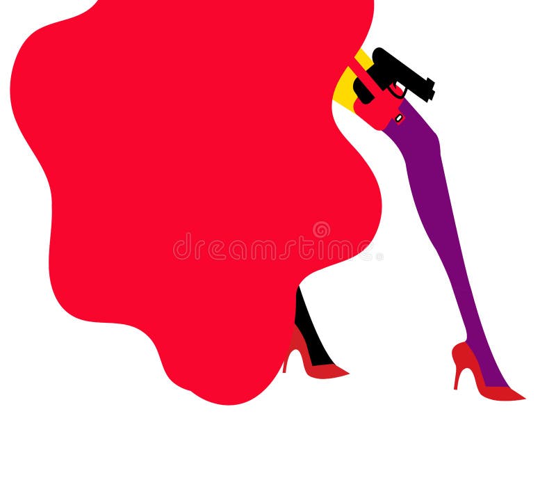 Illustration of a Burlesque Dancer Stock Illustration - Illustration of ...