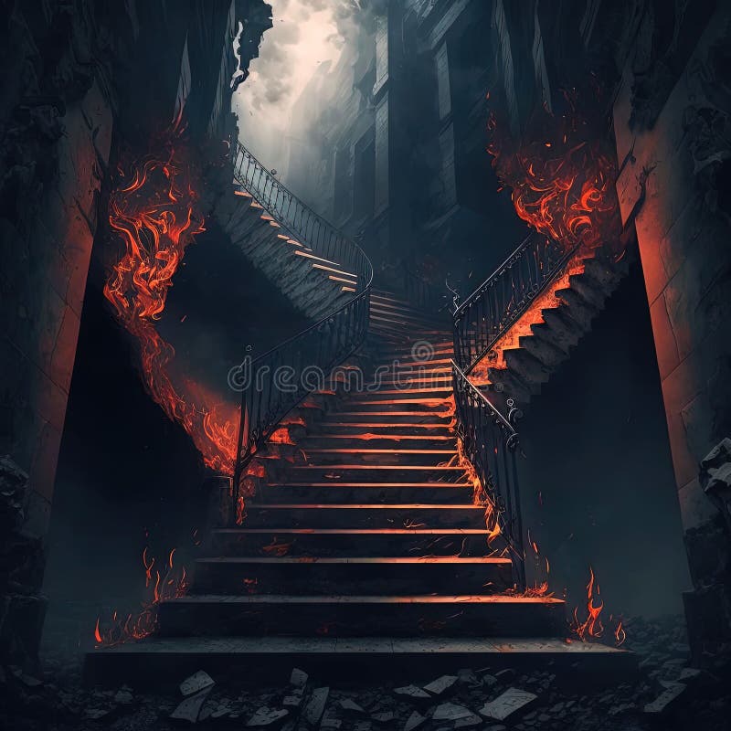 Illustration of Stairs To the Hell Stock Illustration - Illustration of ...