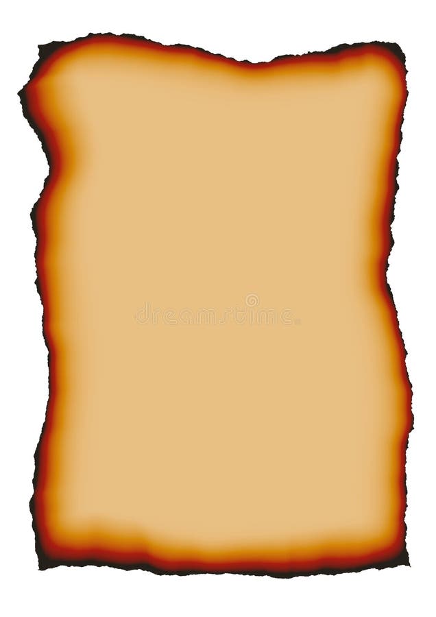 Illustration of Burnt Torn Paper Isolated on White Background with ...