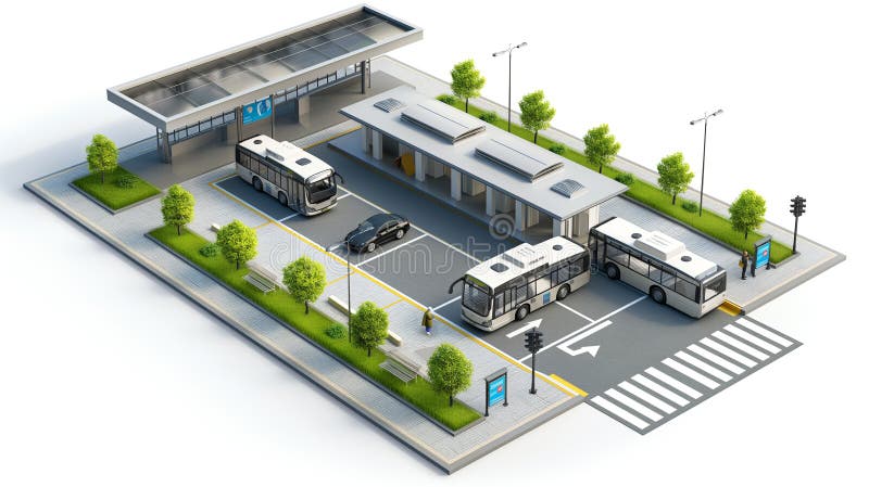 Isometric Bus Station Stock Illustrations – 1,100 Isometric Bus Station ...