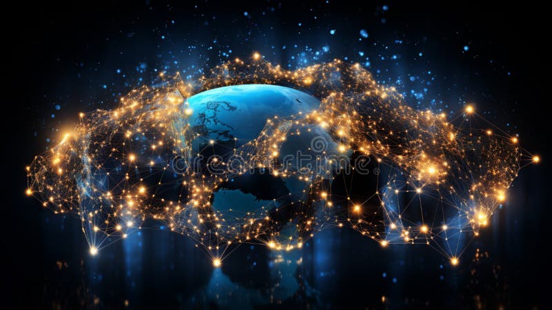 Illustration of the Business Background of Modern Information ...