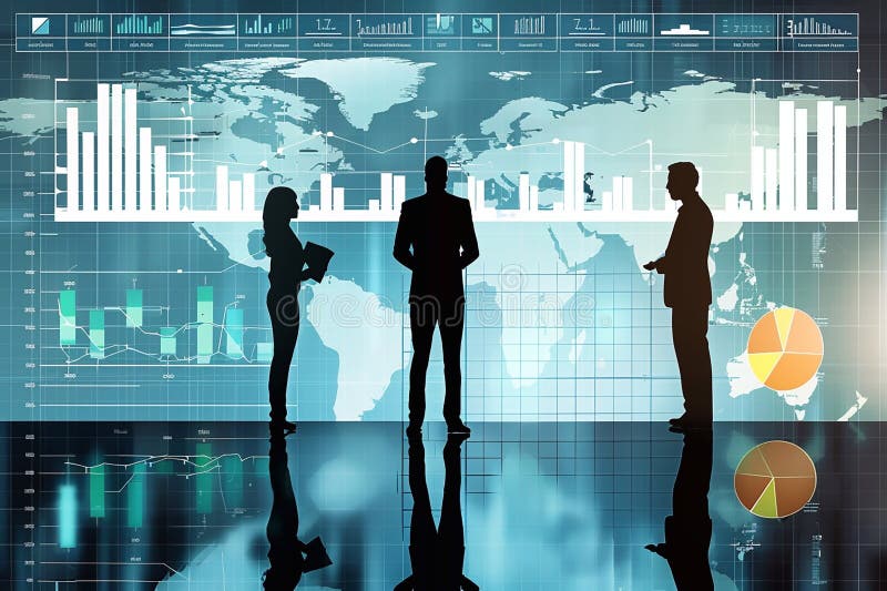 Illustration of Business Data Graph Analysis, Business Concepts Stock ...