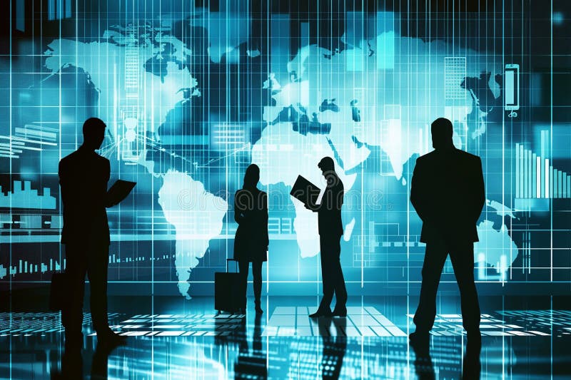 Illustration of Business Data Graph Analysis, Business Concepts Stock ...