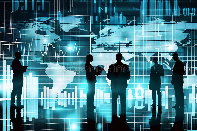 Illustration of Business Data Graph Analysis, Business Concepts Stock ...