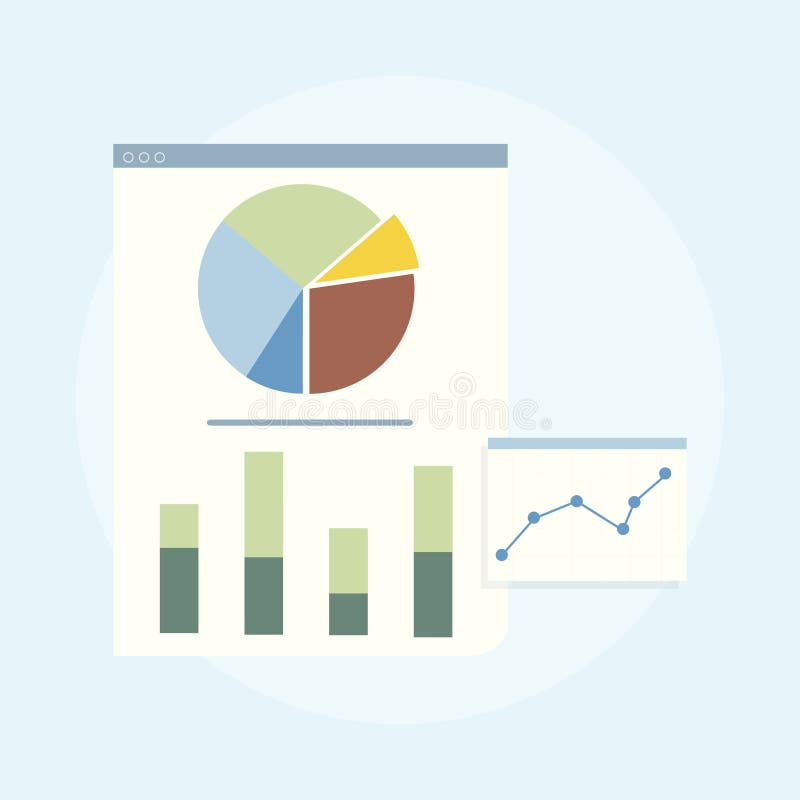 Illustration of Business Graph Analysis Stock Illustration ...