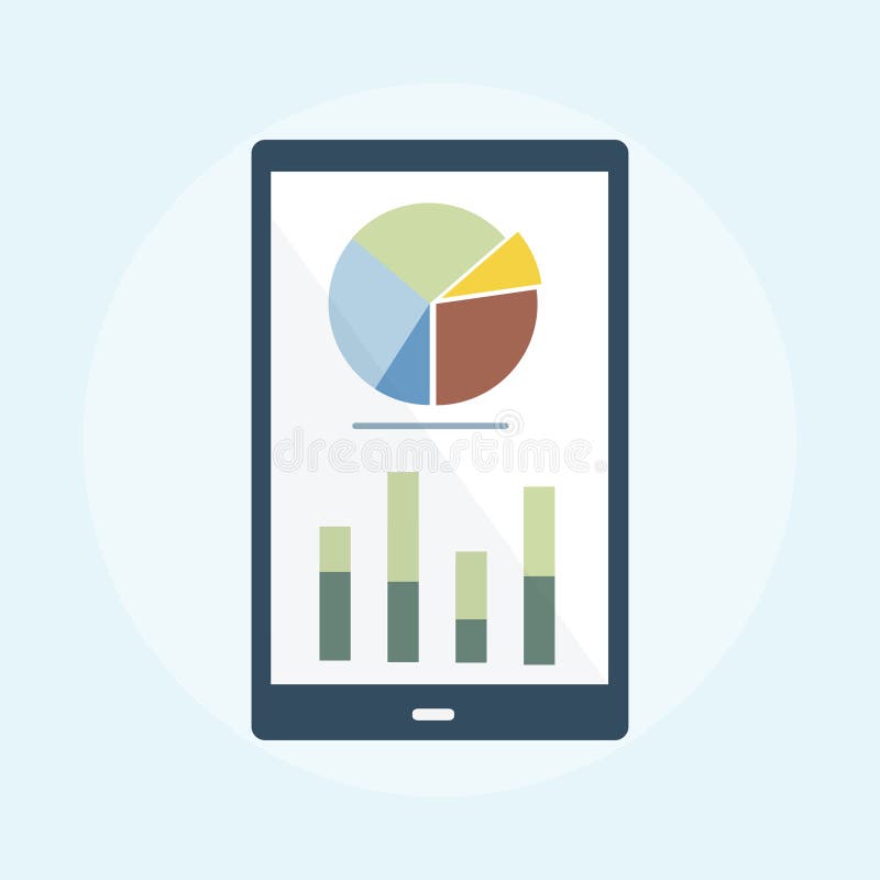 Illustration of Business Graph Analysis Stock Illustration ...