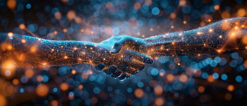 An Illustration of the Business Network Concept: People Shaking Hands ...