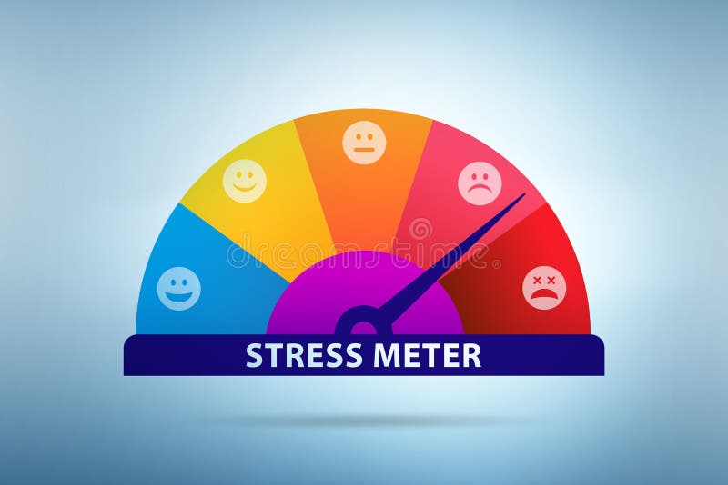 Illustration of Business Stress Meter Stock Illustration - Illustration ...