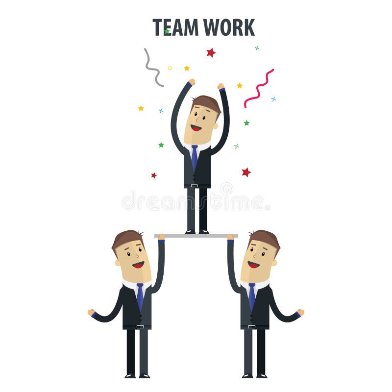 Building Teamwork Design on White Background Stock Illustration ...