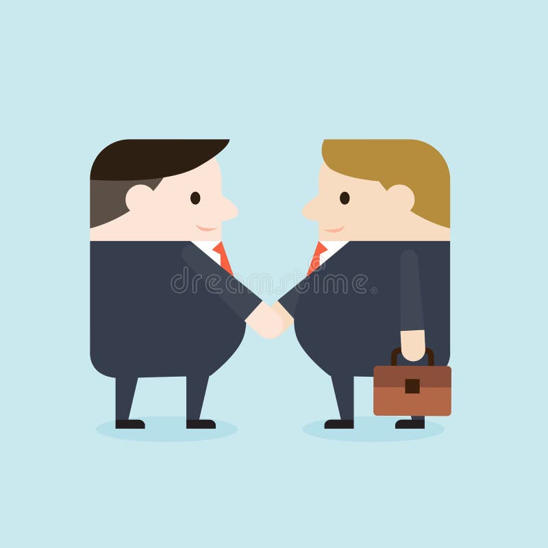 Illustration of Businessmen are Shaking Hands Stock Vector ...