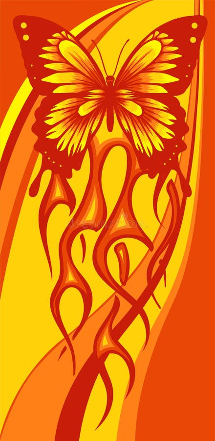 Flaming Butterfly Stock Illustrations – 337 Flaming Butterfly Stock ...