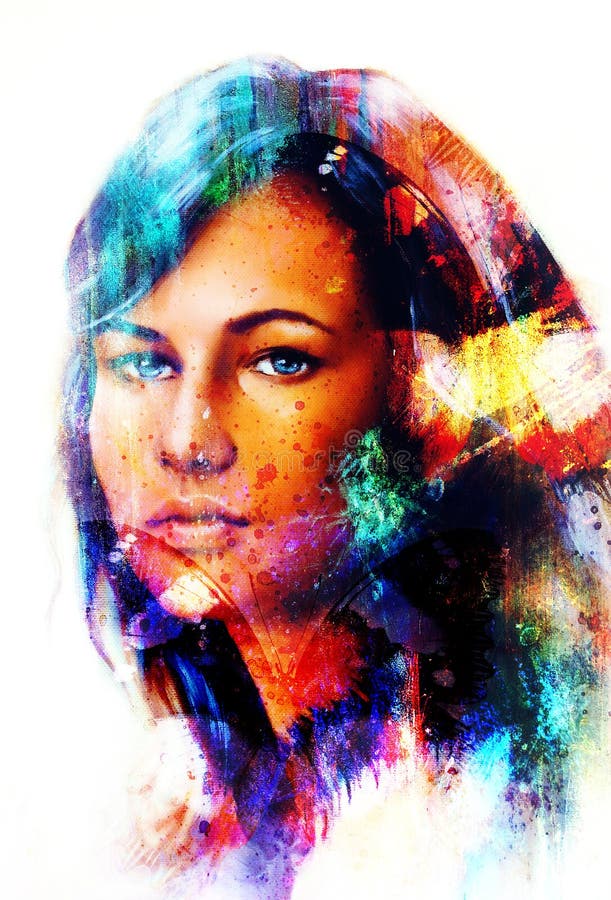 Illustration of a Butterfly, Mixed Medium, Color Background Stock ...