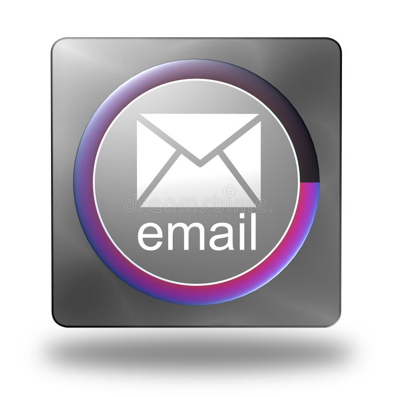 At email button stock illustration. Illustration of round - 12367519