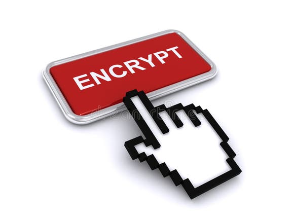 Encrypt Button Illustration Stock Illustration - Illustration of ...
