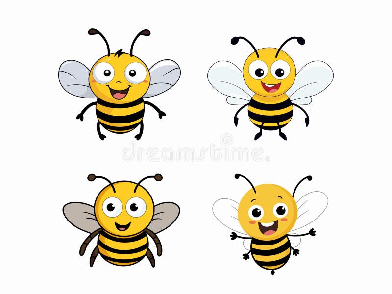 Illustration of a Buzzing Bee - Nature S Tiny Architect Stock Vector ...