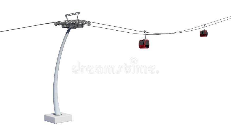 Illustration of Cableway stock illustration. Illustration of recreation ...