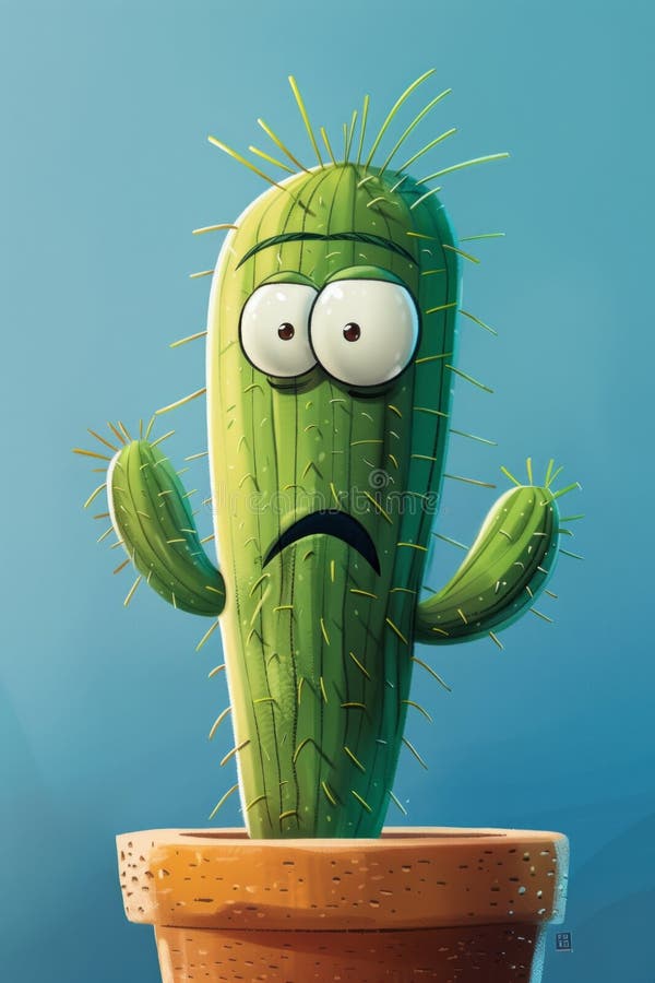 Illustration of Cactus Cartoon Pattern Stock Illustration ...