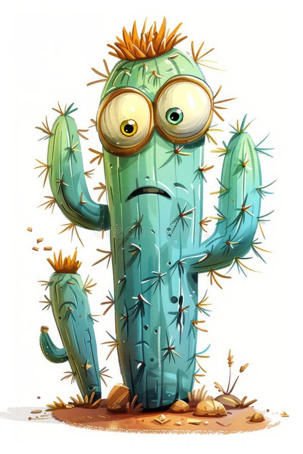 Illustration of Cactus Cartoon Pattern Stock Illustration ...