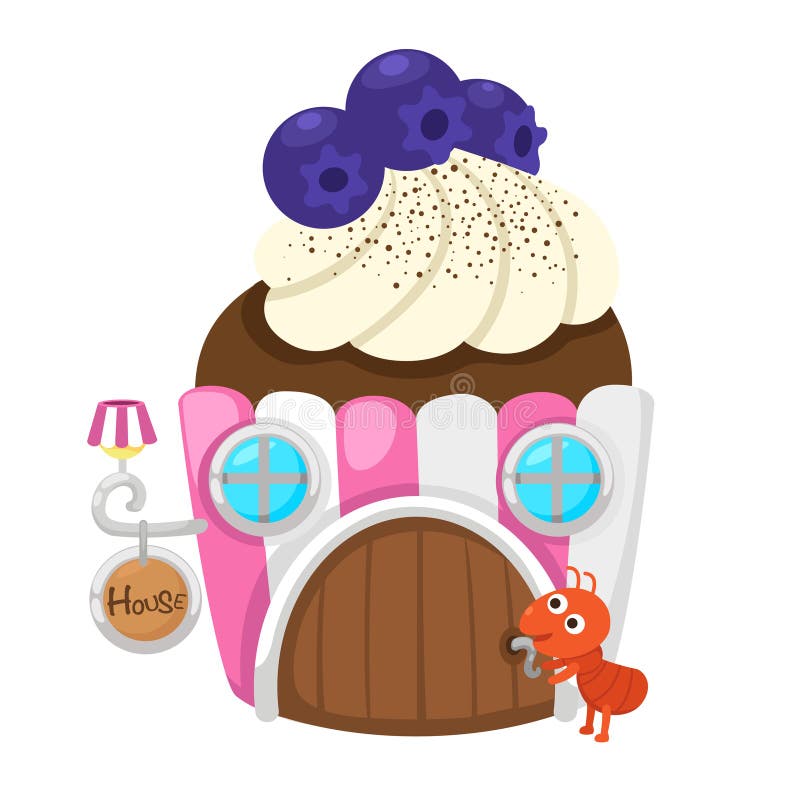 Cake house vector stock vector. Illustration of simplicity - 43328839
