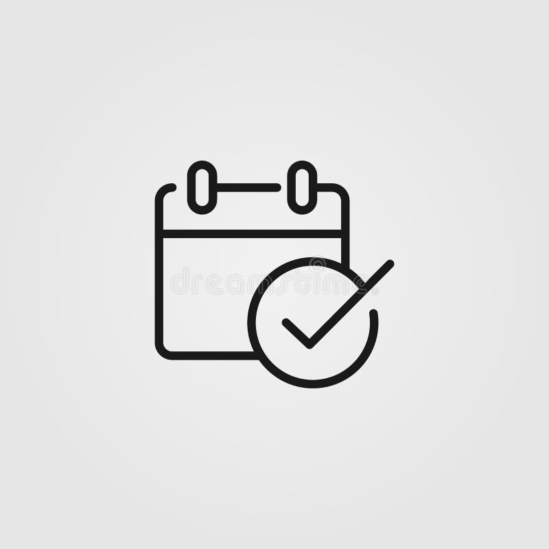 Illustration of Calendar with Check Mark Icon. Event, Appointment ...