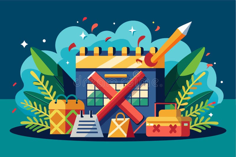 An Illustration of a Calendar with a Red X Mark Over it, Indicating a ...