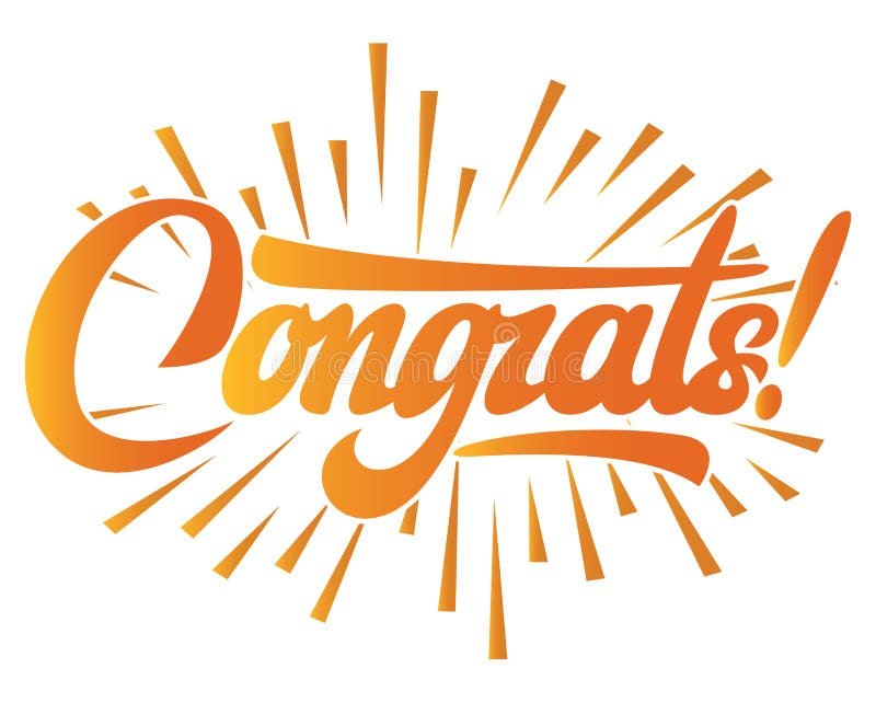 Congrats Vector Lettering. Drawn Art Sign. Motivational Text. for ...