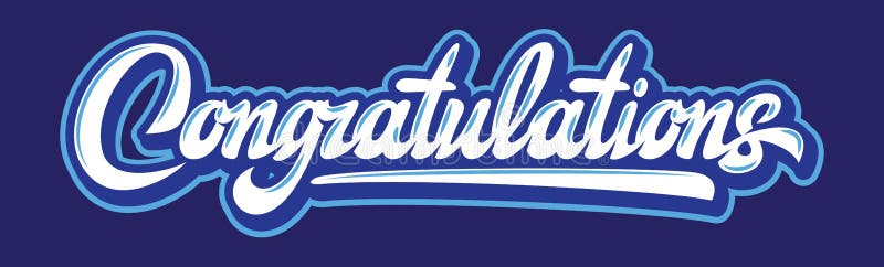 Illustration with Calligraphic Inscription. Congratulations. Vector ...