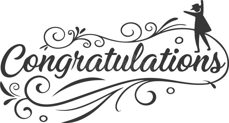 Illustration with Calligraphic Inscription Congratulations Vector ...
