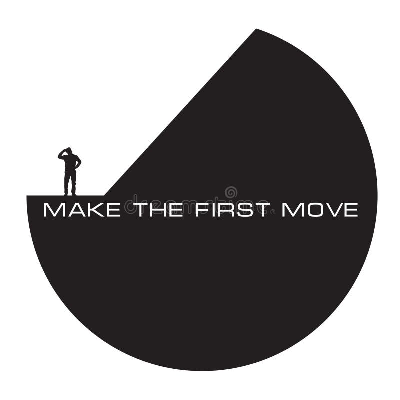 Make the First Move stock vector. Illustration of work - 274449943