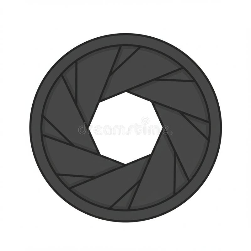 Illustration of a Camera Aperture, Displaying Overlapping Blades ...