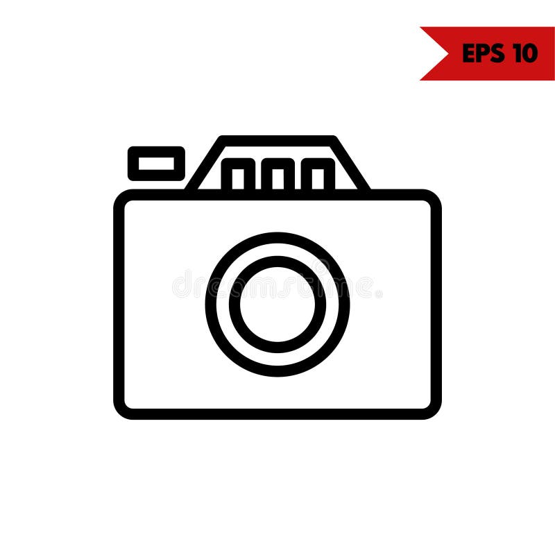 Illustration of Camera Line Icon Stock Illustration - Illustration of ...