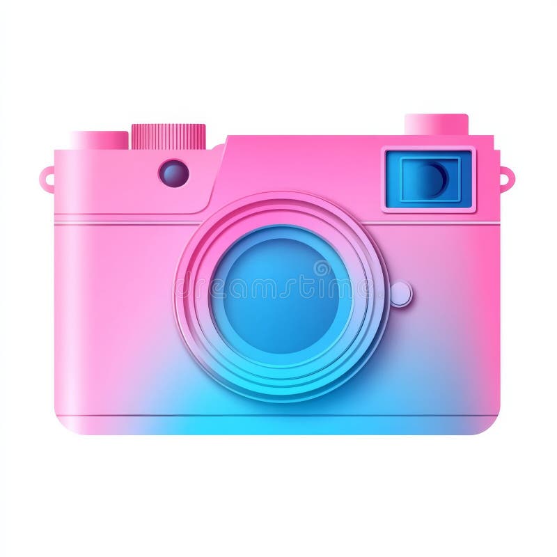 The Illustration of the Camera, Minimalist in Style, Includes a Large ...