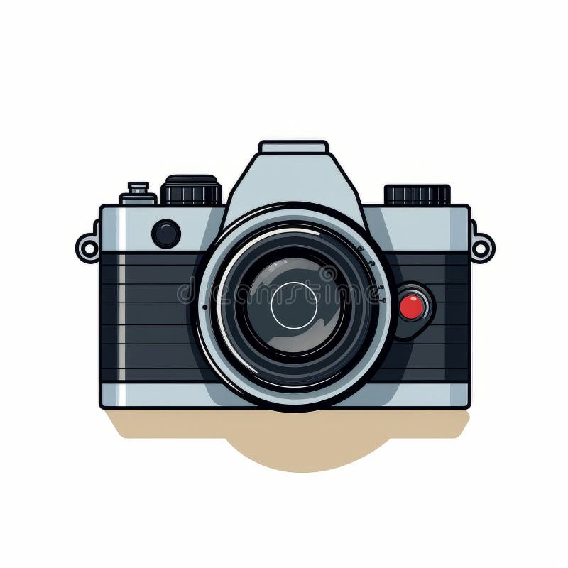 An Illustration of a Camera on a White Background Stock Illustration ...
