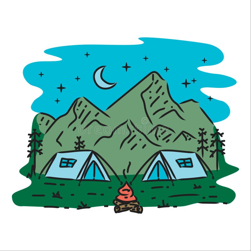 Camping Mountain Stock Illustrations – 28,915 Camping Mountain Stock ...