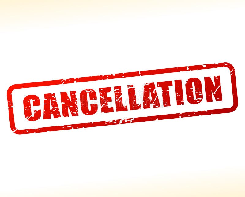 Cancellation text buffered stock vector. Illustration of retirement ...