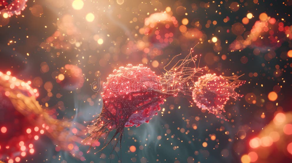 Illustration of Cancer Cell Division. Stock Illustration - Illustration ...