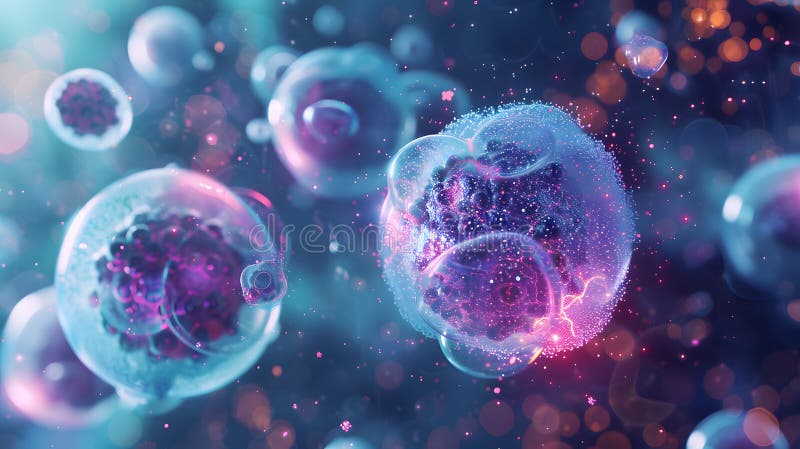 Illustration of Cancer Cell Division. Stock Illustration - Illustration ...