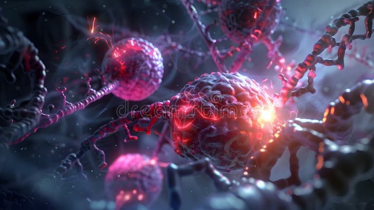 Illustration of Cancer Cell Division. Stock Illustration - Illustration ...