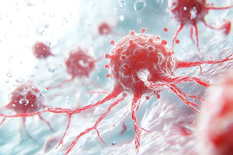 Illustration of Cancer Cell Spreading and Forming Clusters in Tissue ...