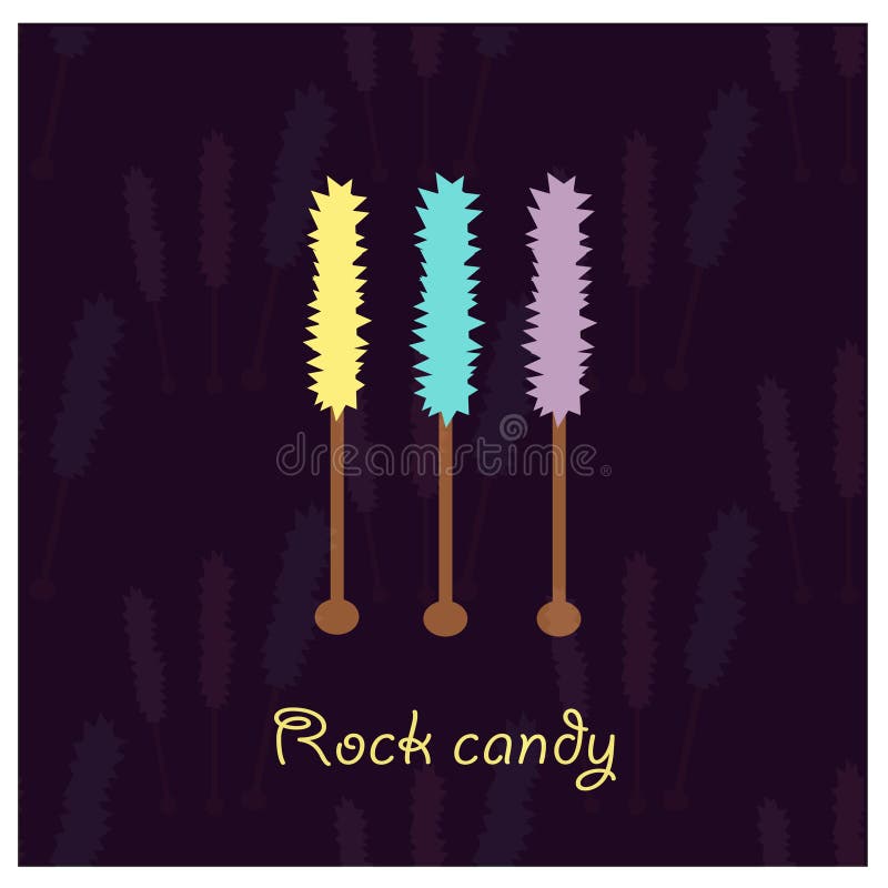 Illustration with Candy Rocks Stock Vector - Illustration of cristal ...